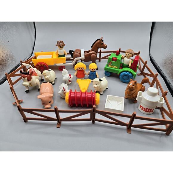 Lil Playmates | Toys | Vintage Lil Playmates Farm Toys Play Set People ...